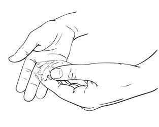 Baby hand Royalty Free Vector Image - VectorStock