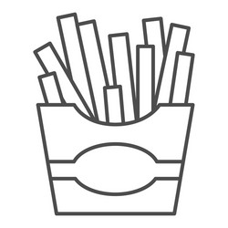 French fries line and solid icon fried potato Vector Image