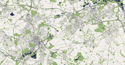 Map city wakefield england uk Royalty Free Vector Image