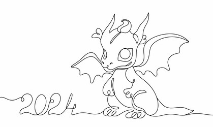 Dragon One Line Vector Images (over 480)