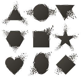 Shatter and destruction dark triangle explosion Vector Image
