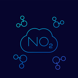 No2 nitrogen dioxide gas icon Royalty Free Vector Image