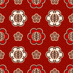 Chinese fu good luck happiness pattern Royalty Free Vector