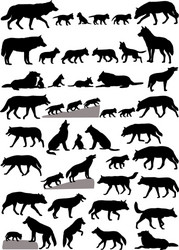 Wolf Pack Vector Images (over 580)