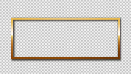 Golden frame with light effect shiny Royalty Free Vector