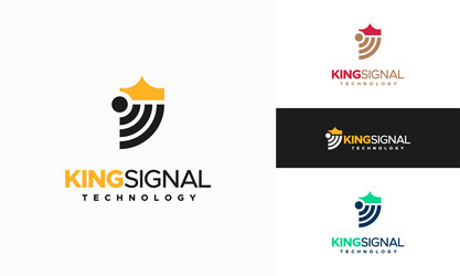 Digital signal logo designs concept network Vector Image
