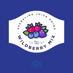 Label for huckleberry jam Royalty Free Vector Image
