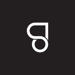 Abstract letter sd simple monoline geometric logo Vector Image