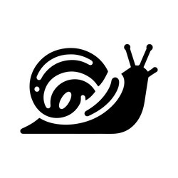 Unique slug silhouette perfect for and logos Vector Image