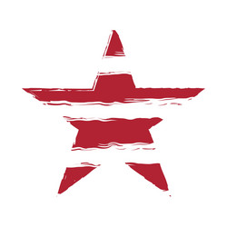 Red flag with white star and crescent as Vector Image