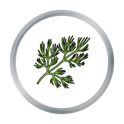 Dill icon in cartoon style isolated on white Vector Image