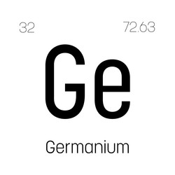Germanium ge periodic table element Royalty Free Vector