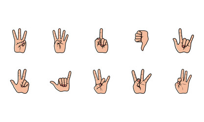 Middle finger hand sign isolated Royalty Free Vector Image