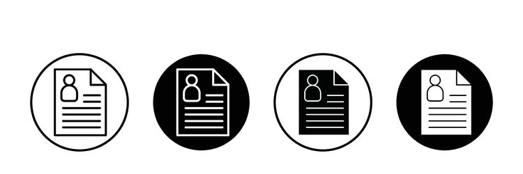 Personal documents icon set international Vector Image