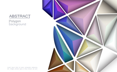 Color background abstract polygon triangle Vector Image
