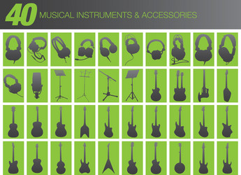 Musical instruments set Royalty Free Vector Image