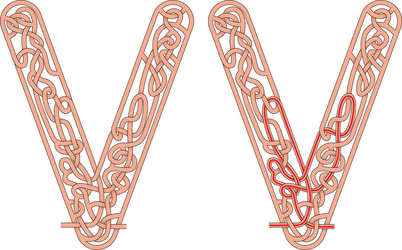 Letter Maze V Vector Images (87)