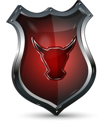 Red bull shield Royalty Free Vector Image - VectorStock