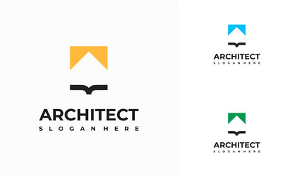 Architecture education logo designs template Vector Image