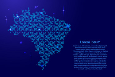 Brazil map abstract schematic from black ones Vector Image