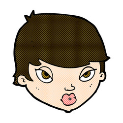 Comic cartoon unimpressed woman Royalty Free Vector Image