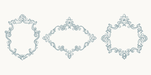 Winter frame border classic vintage style Vector Image