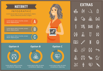 Maternity infographic template elements and icons Vector Image