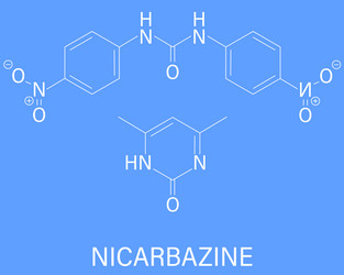 Nicarbazine coccidiostat mixture skeletal formula Vector Image