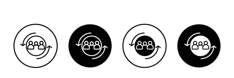 Personnel change icon set hr employee and update Vector Image