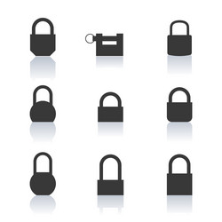 Lock icon set Royalty Free Vector Image - VectorStock