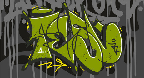 Abstract dream graffiti font lettering with a red Vector Image