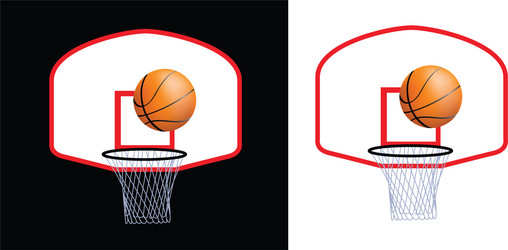 Basketball ring isolated Royalty Free Vector Image