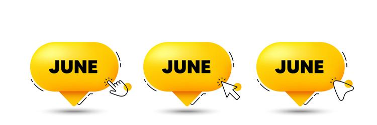 June month icon event schedule jun date round Vector Image
