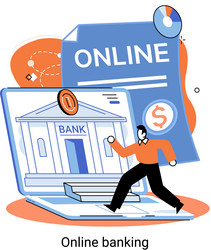 Online banking platform remote bank service Vector Image