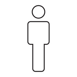 Green man line art icon Royalty Free Vector Image