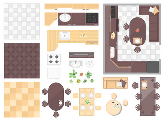 Realistic set stainless kitchen sinks top view Vector Image