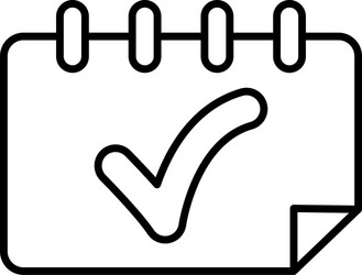 Calendar with check marks icon line style Vector Image