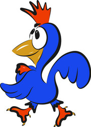 Angry rooster mascot logo premium cartoon Vector Image