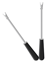 Hand weeder with green handle on a white Vector Image