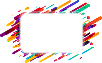 Colorful rectangular abstract background on white Vector Image