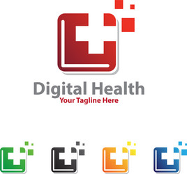 Digital medical pass icon flat Royalty Free Vector Image