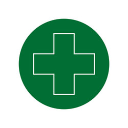 Green cross medical symbol Royalty Free Vector Image