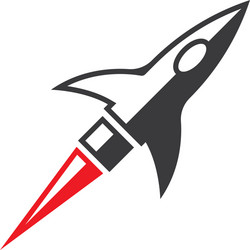Rocket symbol Royalty Free Vector Image - VectorStock
