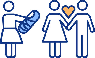 Moms community rgb color icon Royalty Free Vector Image