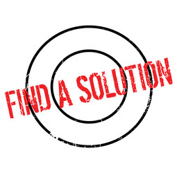 Find a solution rubber stamp Royalty Free Vector Image