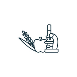 Food engineering icon monochrome simple sign from Vector Image