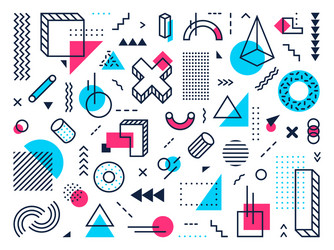 Cartoon basic geometric shapes Royalty Free Vector Image