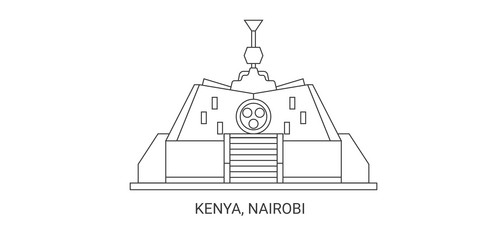 Kenya nairobi jamia mosque travel landmark Vector Image