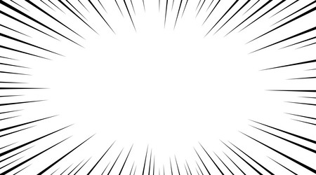 Manga speed burst frame radial anime speed lines Vector Image
