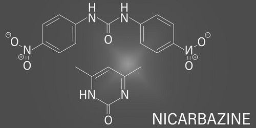 Nicarbazine coccidiostat mixture skeletal formula Vector Image